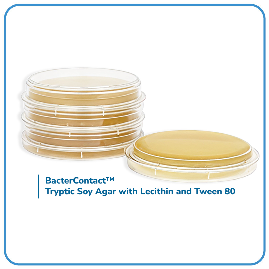 BacterContact™ Tryptic Soy Agar with Lecithin and Tween 80 - Bacterlab