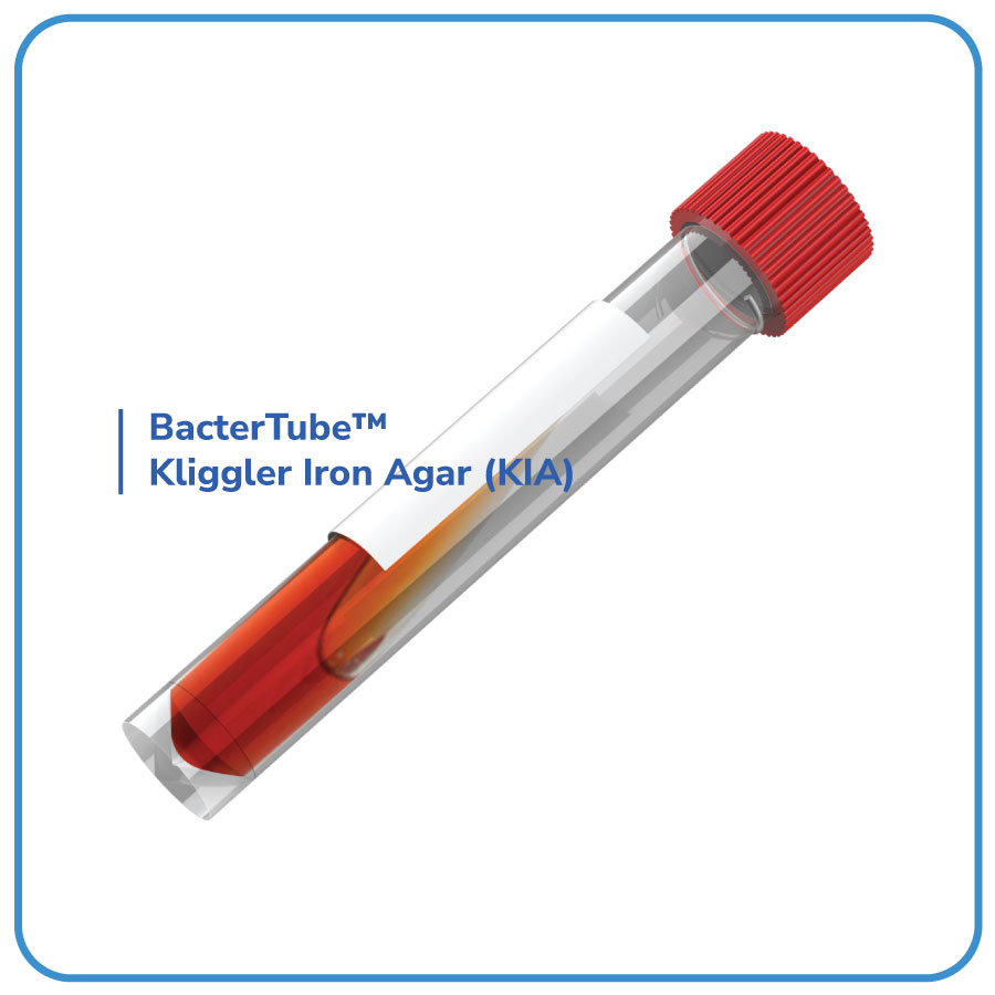 BacterTube™ Kliggler Iron Agar (KIA) - Bacterlab