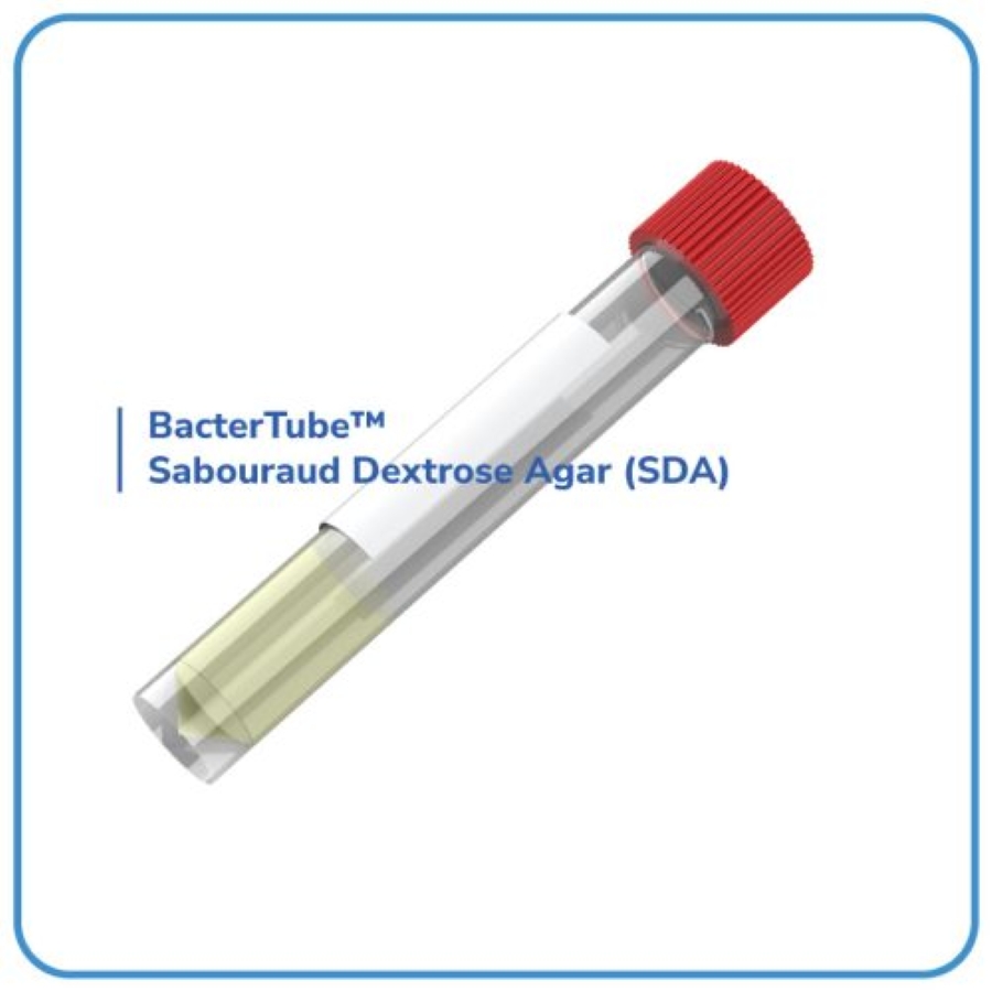 BacterTube™ Sabouraud Dextrose Agar (SDA) - Bacterlab